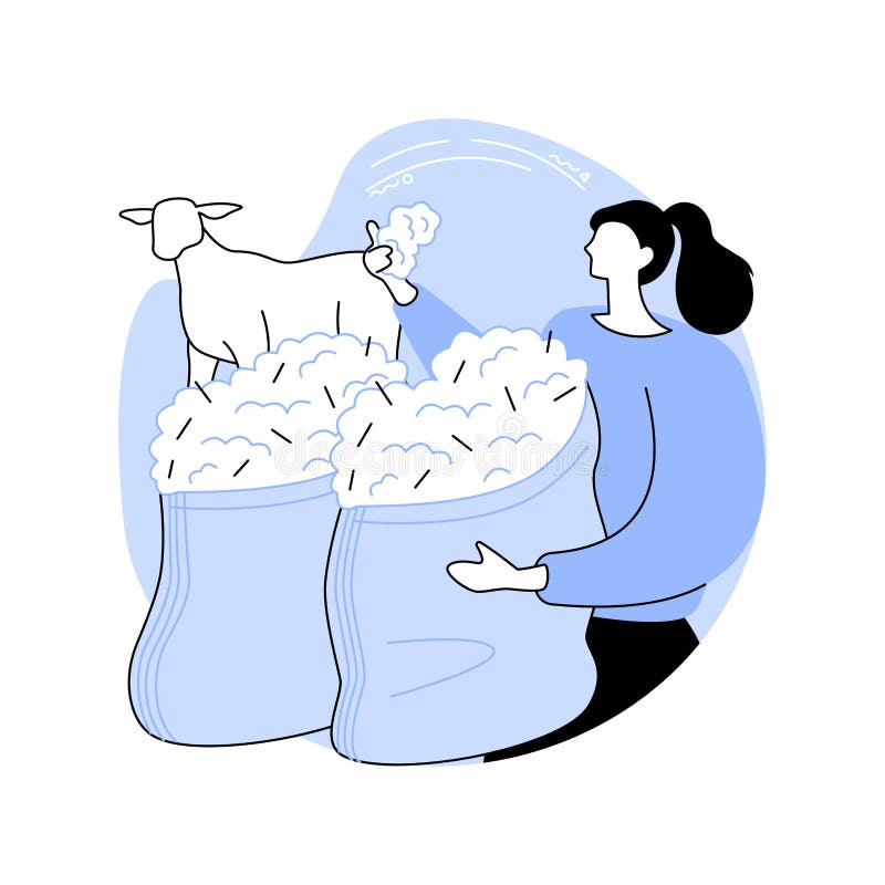 Wool Sorting And Grading Isolated Cartoon Vector Illustrations Stock
