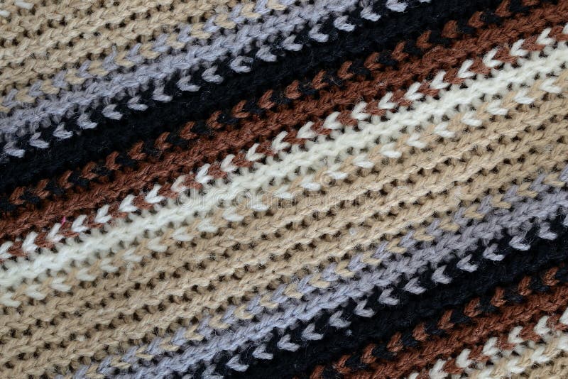 Wool Texture, Horizontal White, Brown, Grey and Black Lines Stock Image ...