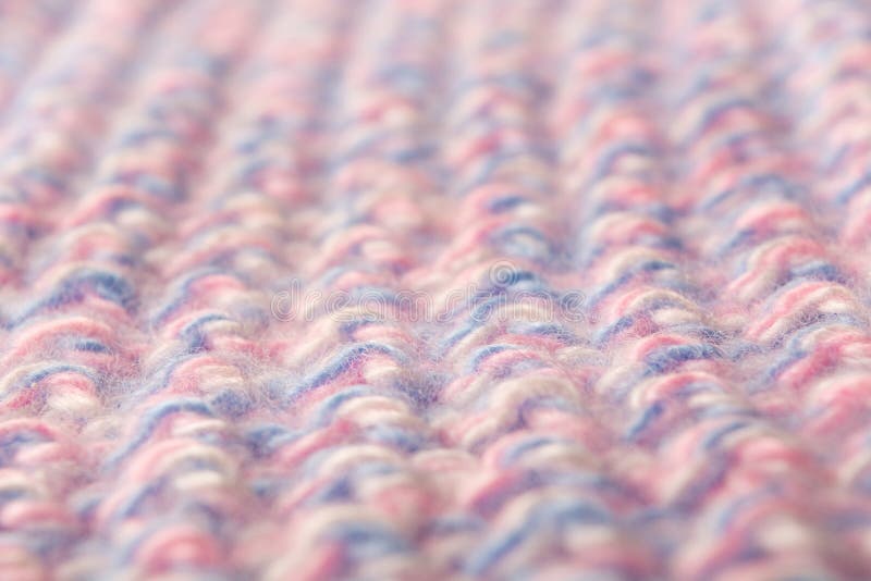 Wool Textured Pattern Background with Pink and Blue Threads. Soft Focus ...