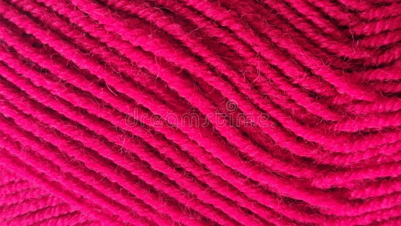 Close-up of Bright Pink Yarn Texture with Visible Fiber Strands Stock ...