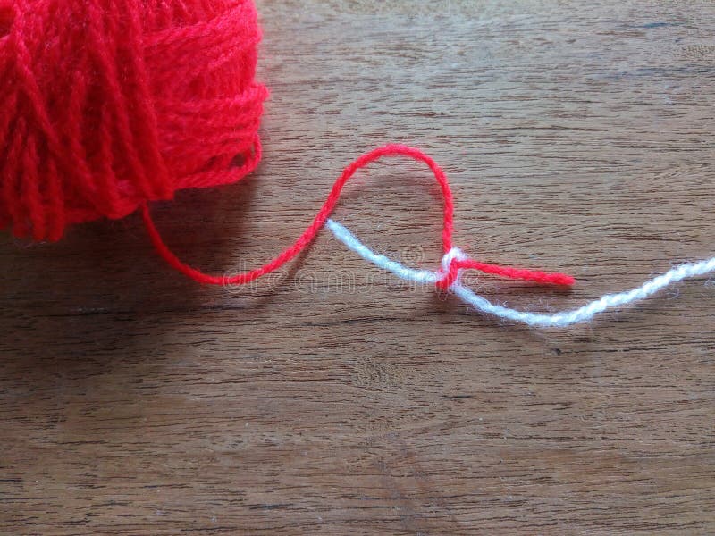 Wool thread ties stock image. Image of wood, thread - 248571413