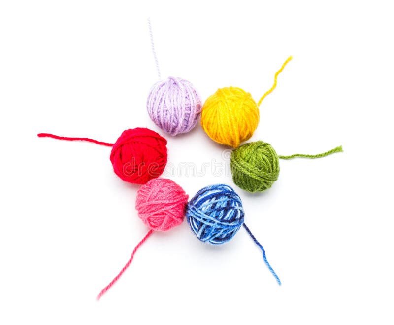 Wool yarn balls stock photo. Image of circle, clew, sphere - 30222318