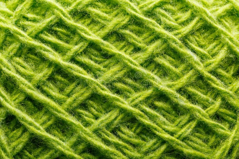 Wool Yarn Close Up Colorful Green Threads for Needlework in Macro Stock ...
