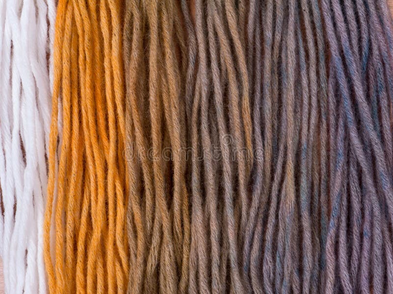 Wool Yarn Samples Colored by Henna and Indigo Stock Image - Image of ...