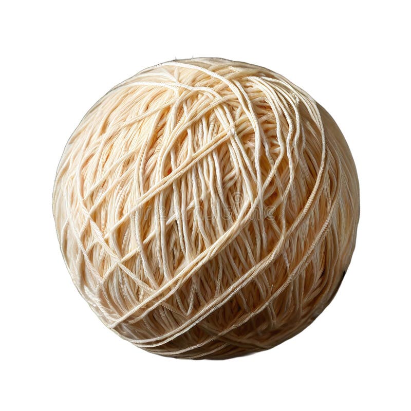 Wool Yarn String Rope Thread Ball Isolated Cut-out on Transparent ...