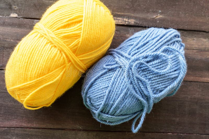 Wool Yarns for Knitting. Close-up. Stock Illustration - Illustration of ...