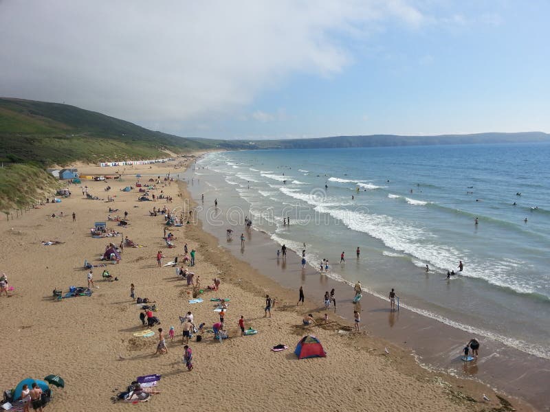 Woolacombe editorial photo. Image of devon, beach, horizon - 43372036
