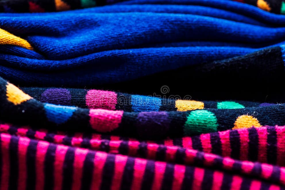 Woolen Cloth Texture. Knitted Fabric Texture of Socks Stock Photo ...