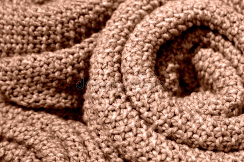 Woolen Knitted Fabric Close-up in Trending Color of the Year 2025 ...