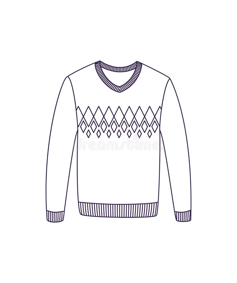 Woolen Pullover Isolated Vector Icon Stock Vector - Illustration of ...