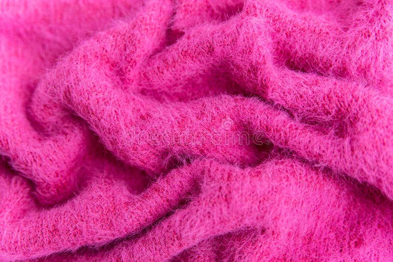 Woolen Texture Background, Knitted Wool Fabric, Pink Hairy Fluffy ...