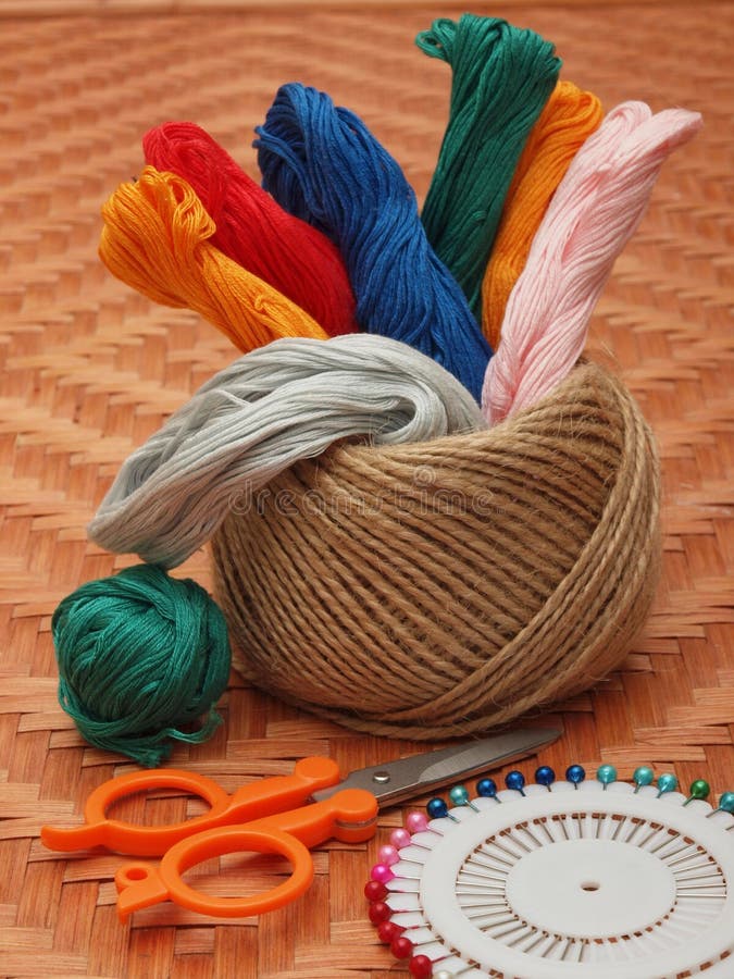 Woolen threads stock image. Image of hobbies, crafts, clothing - 9298309