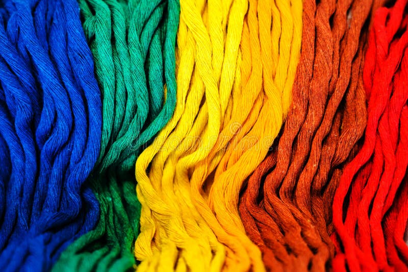 Woolen Threads of Different Colors. Material for Knitting Clothes and ...