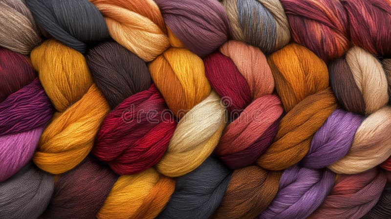 Woolen Yarn Texture. Knitted Background of Multicolored Yarn Stock ...