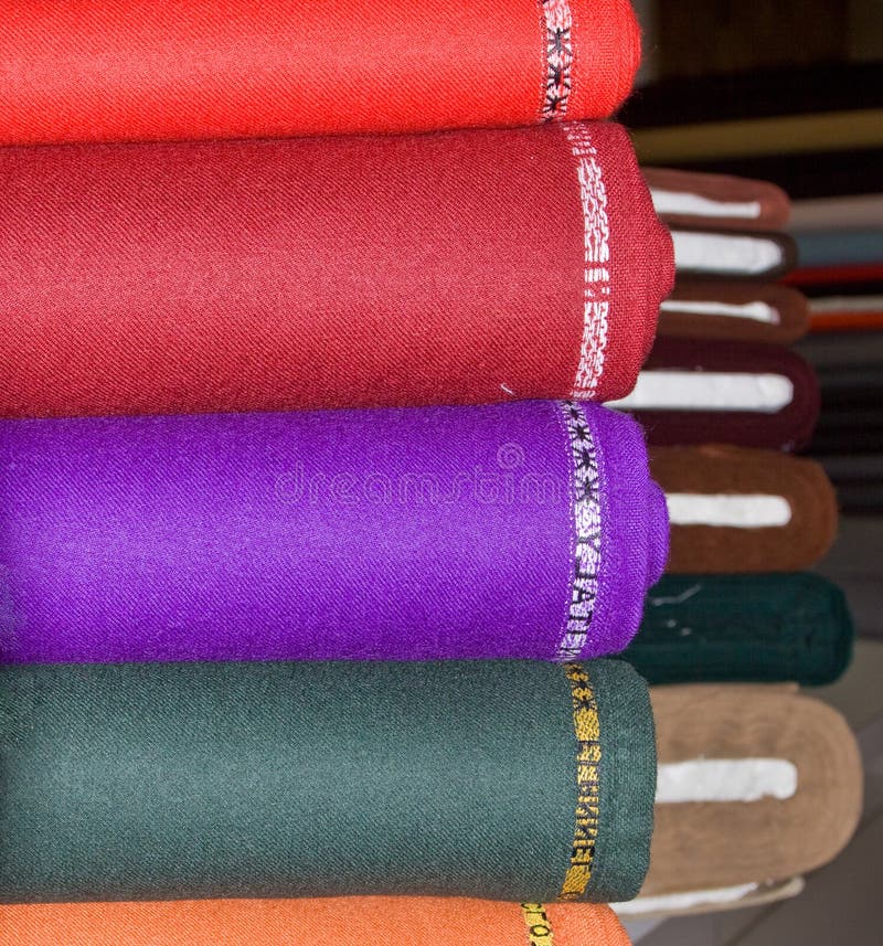 Woollen Fabrics in Taylor S Shop Stock Photo - Image of fabrics ...