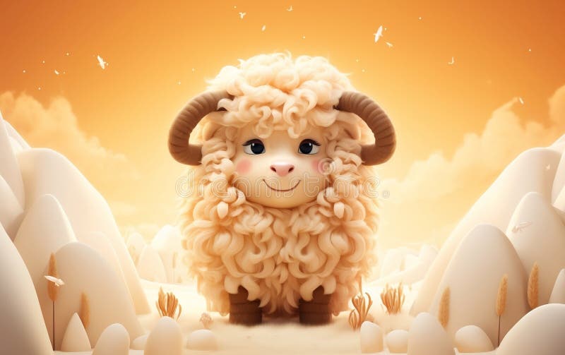 Woolly Cow Made from Fabric and Thread, Generative Ai Stock ...