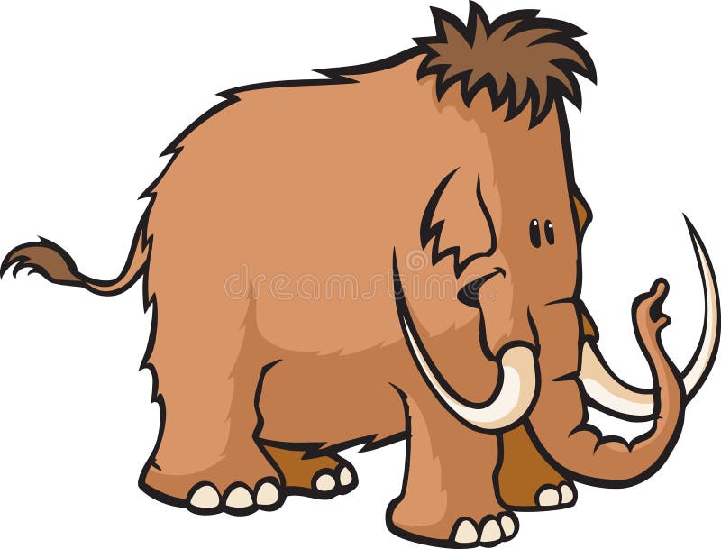 Woolly Mammoth stock vector. Illustration of funny, mammoth - 55776696