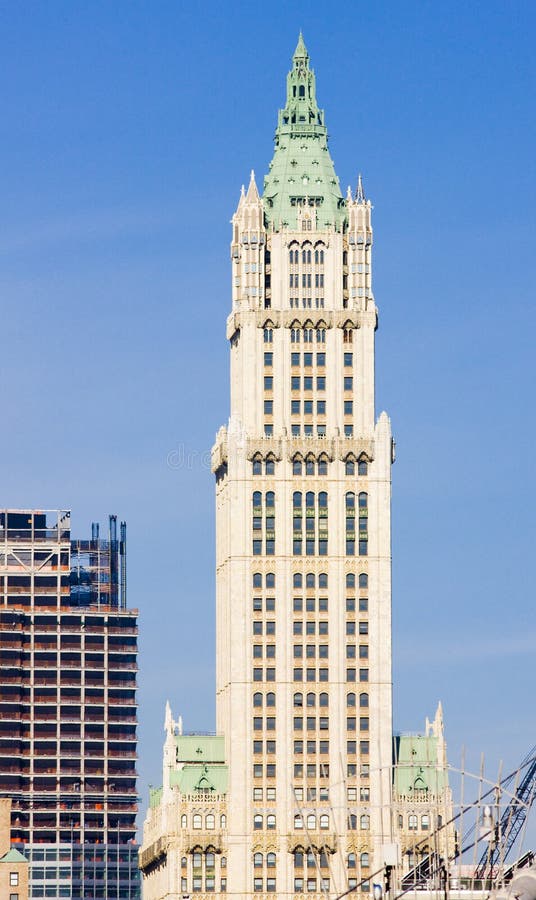 Top of the Woolworth Building Stock Photo - Image of american, lower ...