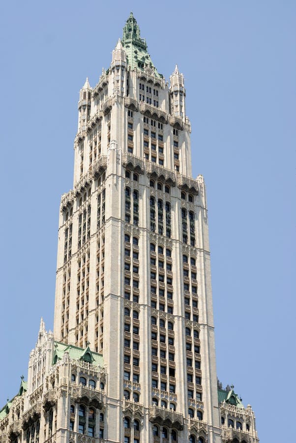 Top of the Woolworth Building Stock Photo - Image of american, lower ...