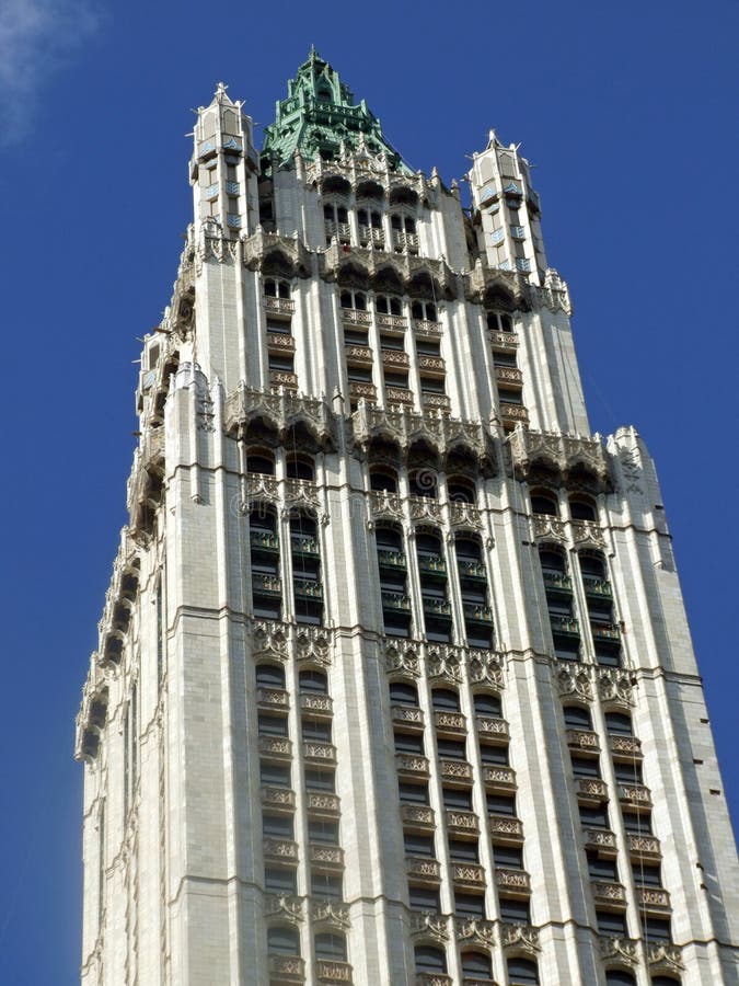 Top Of The Woolworth Building Stock Photo - Image of american, lower ...