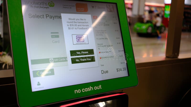 Woolworths Self Checkout Payment Machine. Editorial Photography - Image ...