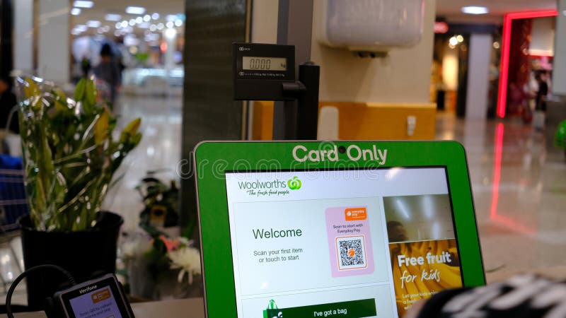 Woolworths Self Checkout Payment Machine. Editorial Photography - Image ...