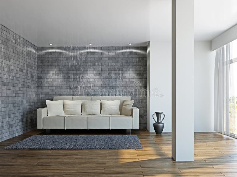 Trap in Een Moderne Woonkamer Stock Afbeelding - Image of hout, niemand ...