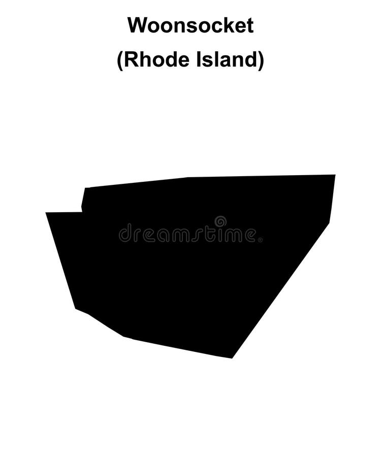 Woonsocket outline map stock illustration. Illustration of territory ...