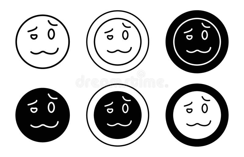 Woozy emoji icon stock vector. Illustration of emotion - 325375874