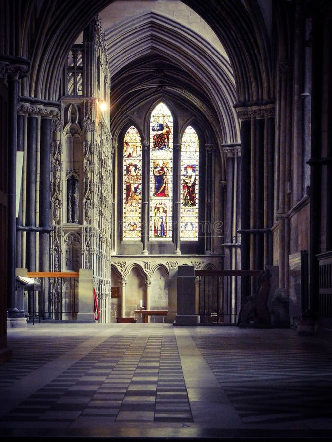Worcester Cathedral Stained Glass Editorial Photography - Image of ...
