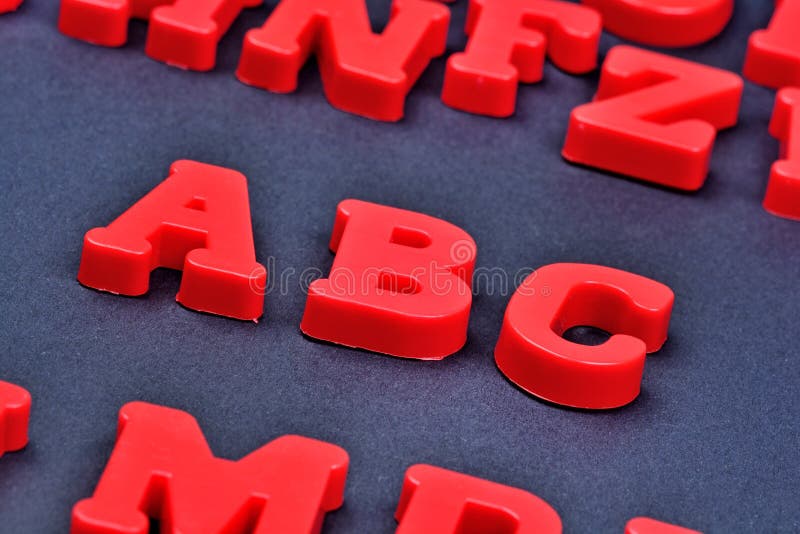 The Word Abc on Blue Background Stock Photo - Image of word, education ...