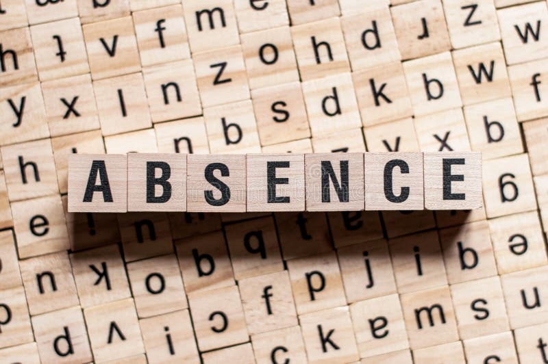 The Word of ABSENCE on Building Blocks Concept Stock Image - Image of ...