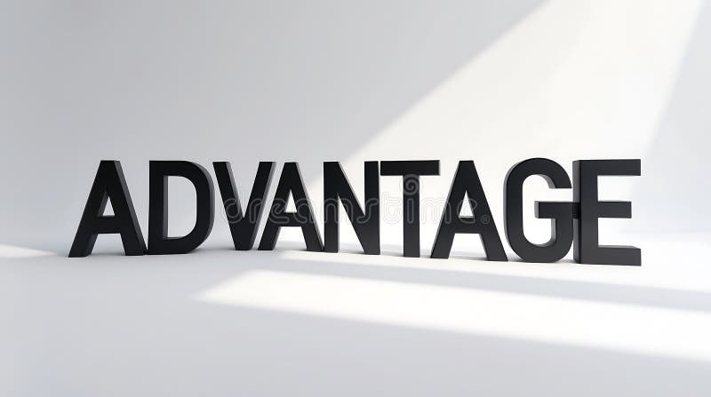 Creative Display of the Word Advantage Highlighted on a Clean Surface ...