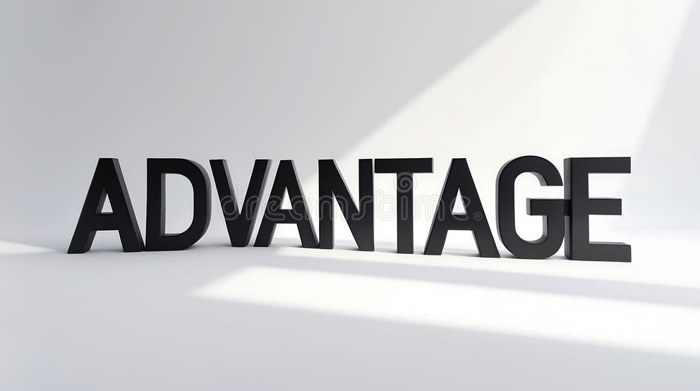 Creative Display of the Word Advantage Highlighted on a Clean Surface ...