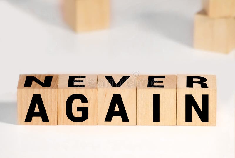 Word Again Wood Cubic on the Wood Stock Photo - Image of white, time ...