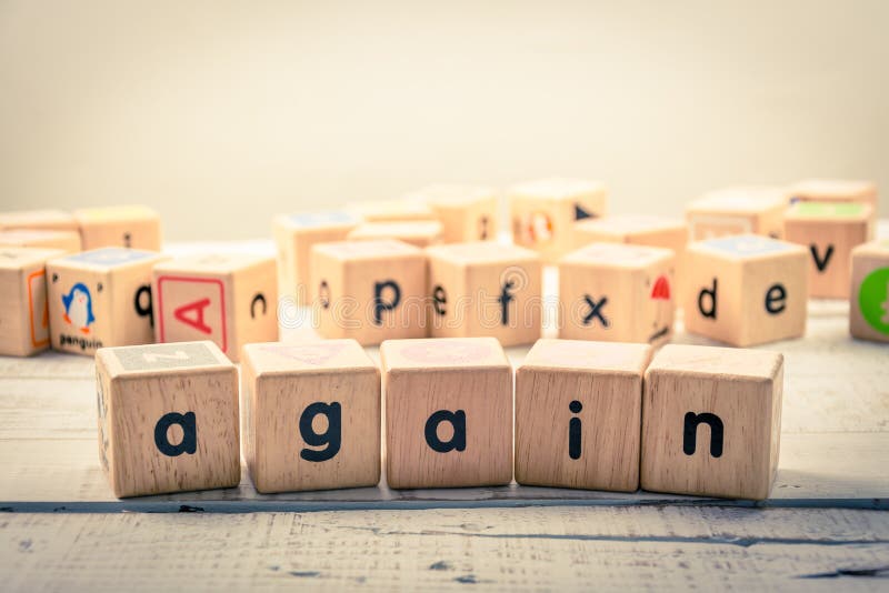 The Word TRY AGAIN is Placed on the Background Paper in the Big Trash ...