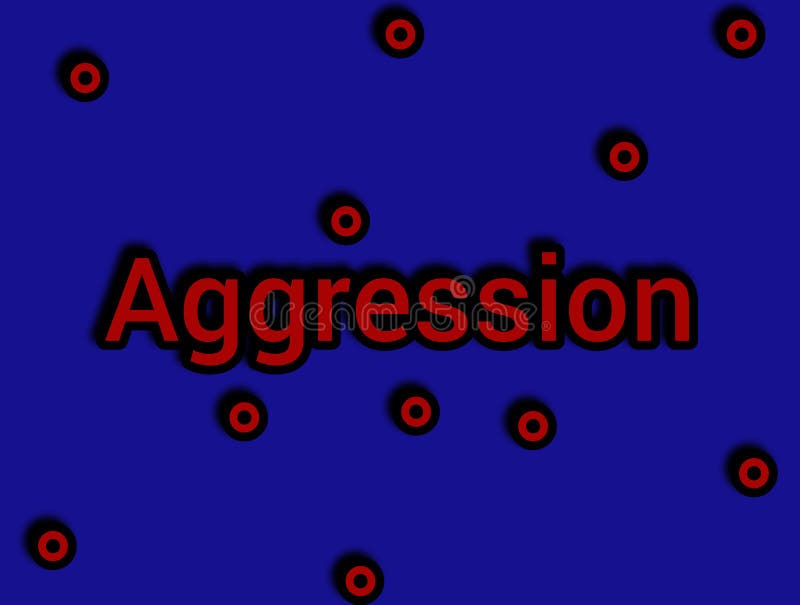 The Word Aggression Written in 3D Style Stock Illustration ...
