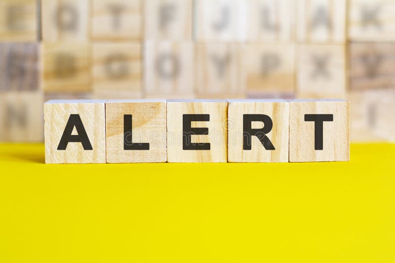 ALERT Word Made with Building Blocks, Business Concept Stock Image ...