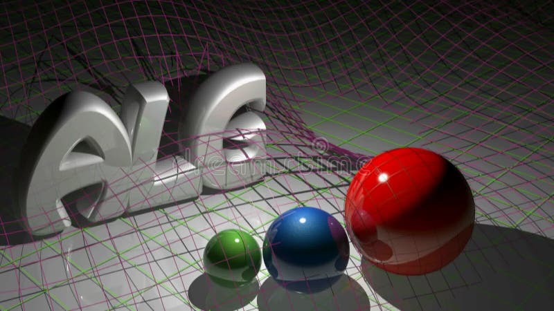ALGEBRA 3D White Write Near Three Spheres - 3D Rendering Video Stock ...