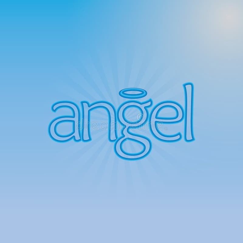 Word Angel. Vector Illustration Decorative Background Design Stock ...