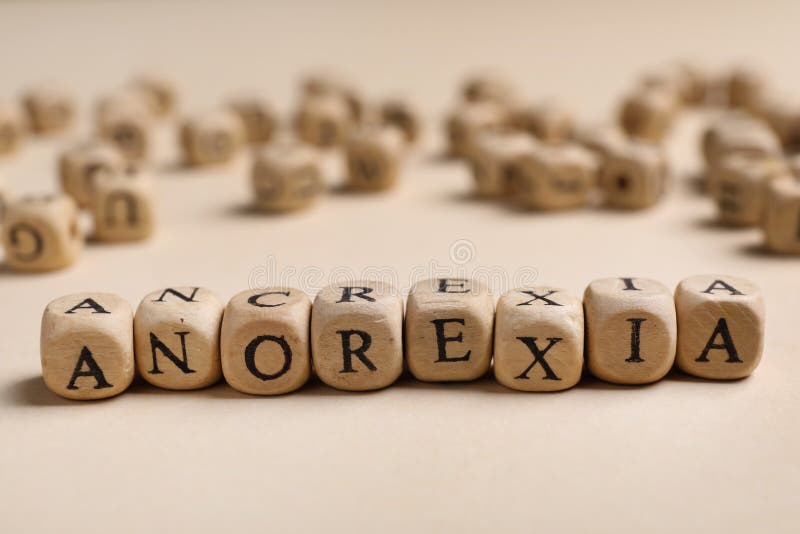 Word Anorexia Made of Wooden Cubes with Letters on Beige Table Stock ... Word Anorexia Made of Wooden Cubes with Letters on Beige Table Stock ...