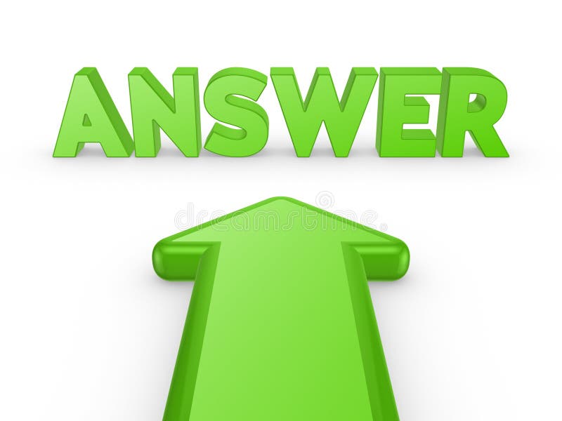 Word ANSWER and tick mark. stock image. Image of accept - 31575833