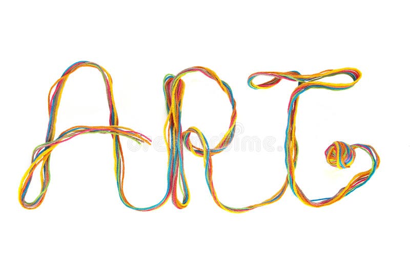 Word ART Made of Colorful Thread Isolated on White Background. Stock ...
