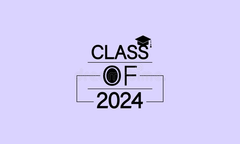 Creative Design for the Class of 2024 Text Illustration Stock Vector ...