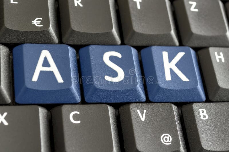 Word Ask Spekked on Computer Keyboard Stock Photo - Image of inquiry ...