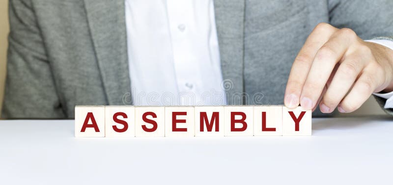 Assembly Word Cloud Hand Writing Concept Stock Image - Image of ...