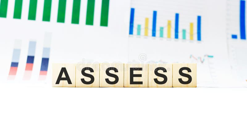 Word ASSESS Made with Wood Building Blocks Stock Image - Image of ...