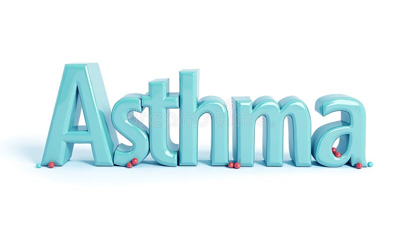 Understanding Asthma through Unique Typography in Soft Blue Tones and ...