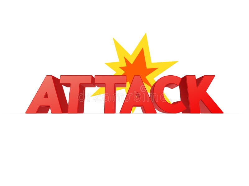 Word ATTACK. stock illustration. Illustration of global - 31756774