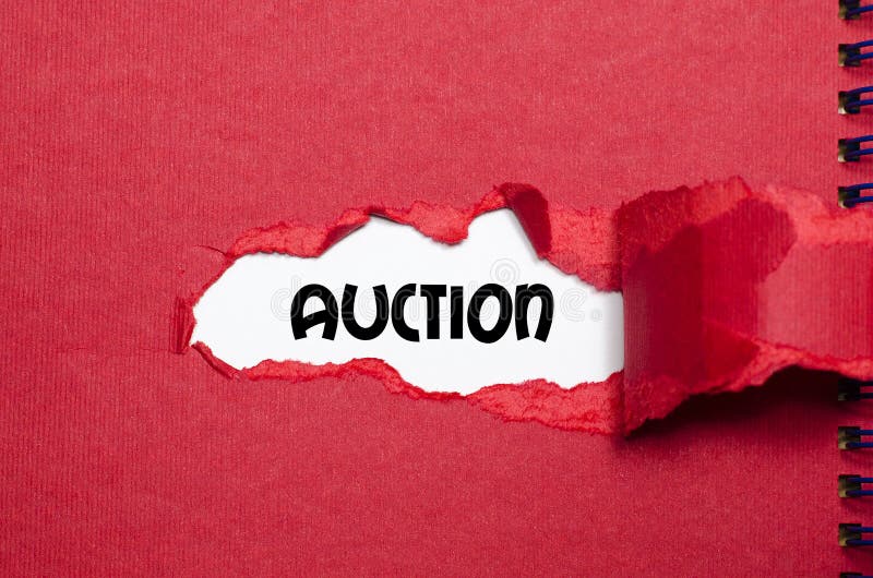 Word Auction Appearing Behind Torn Paper Stock Photos - Free & Royalty ...
